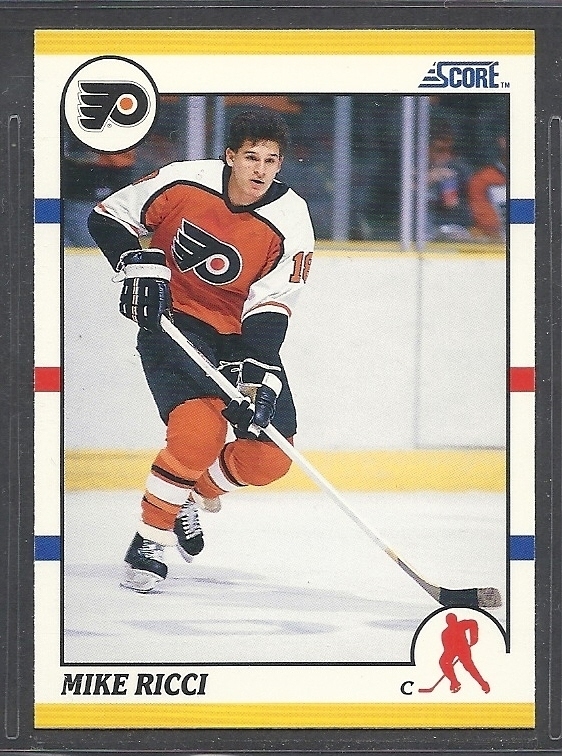 1990 Score Rookie & Traded Hockey - #60T - Mike Ricci - Philadelphia ...