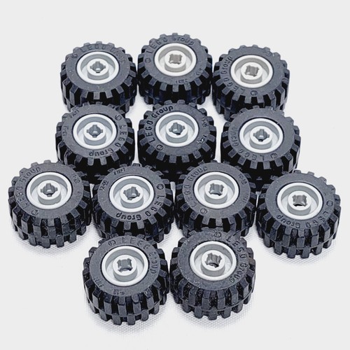 LEGO Black Wheel Tyre 21 x 12 Tire Assembly Grey 6014/ 87697 Vehicle ...