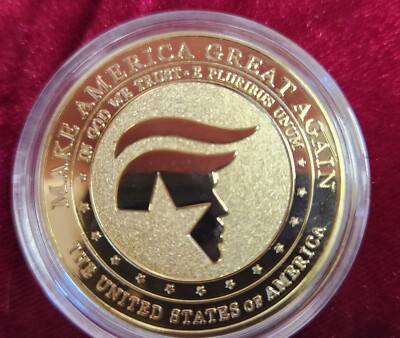 Golden American MAGA Coin! Support President Trump! FJB! | eBay