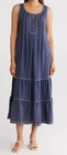 Max Studio Indigo Blue Sleeveless Split Maxi Dress Women Size L NWOT | eBay
