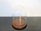 6.1"x5.9" Clear Cloche Glass Dome Glass Bell Jar Display with Wooden ...