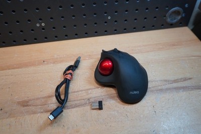 (S) Nulea M501 Wireless Trackball Mouse Easy Thumb Control RED BALL ...