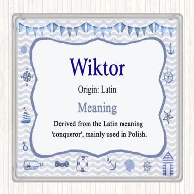 Wiktor Name Meaning Drinks Mat Coaster Nautical | eBay UK