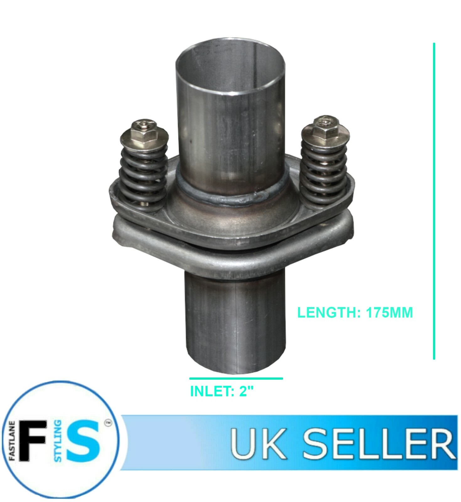 STAINLESS STEEL SPHERICAL EXHAUST JOINT SPRING BOLT FLANGE FLEXI PIPE 2 ...