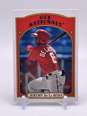 Jeremy De La Rosa 2021 Topps Heritage Minors #60 Washington Nationals ...