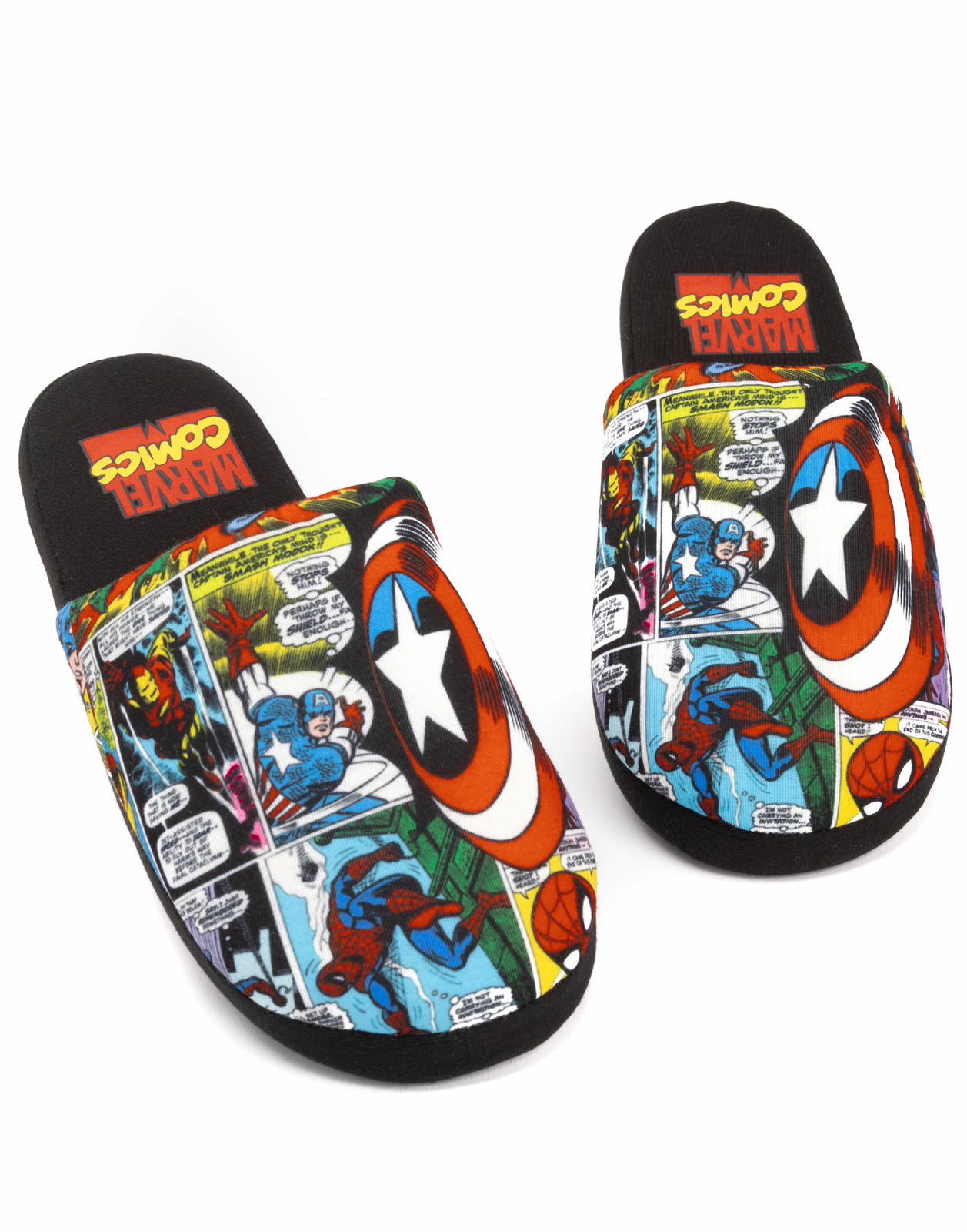 Marvel Avengers Slippers Comic Mens Slip On House Shoes Loafers | eBay