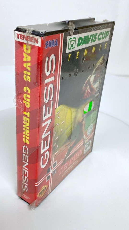 Davis Cup Tennis by Tengen - Sega Genesis - Factory Sealed- Tears in ...