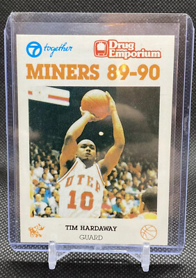 1989-90 UTEP MINERS TIM HARDAWAY Mint Pre-Rookie RC RARE Golden State ...