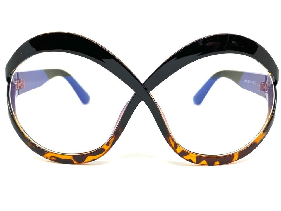 OVERSIZED Exaggerated Retro Clear Lens EYE GLASSES Huge Large Round ...