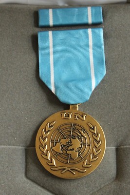 USMC & FLEET MARINE CORPS UNISSUED UNITED NATIONS OBSERVER MEDAL RIBBON ...
