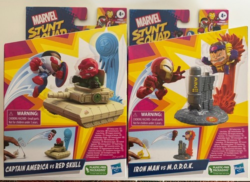 Marvel Comics Stunt Squad Captain America vs Red Skull & Iron Man x ...