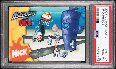 2004 UD Nicktoons #NT-97 SPONGEBOB SQUAREPANTS PSA 10 GEM MINT | eBay
