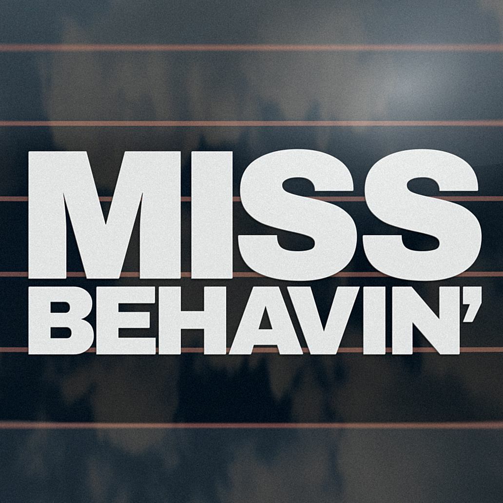 MISS BEHAVIN' Sticker 190mm misbehaving vinyl car laptop window decal ...