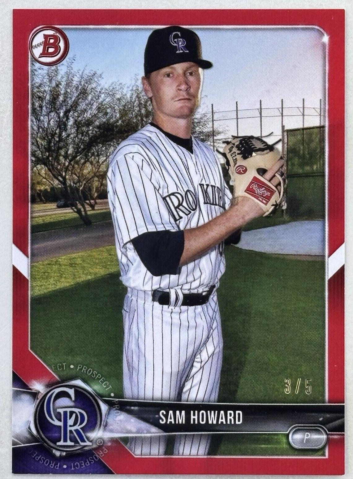 2018 Bowman - Prospects Sam Howard #BP109 Red /5 (RC) for sale online ...