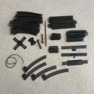 VTG HO Scale Atlas Snap Track Brass Rails, Lot Of 83 Pieces -Read For ...