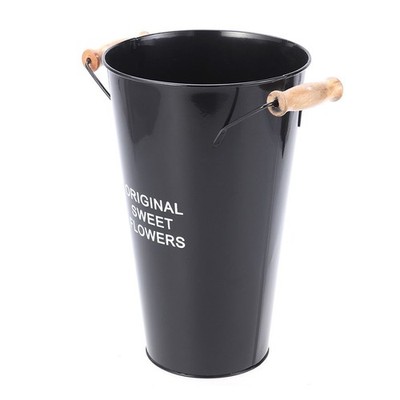 Rustic Bucket Flower Pots Vintage Metal Vase Arranging Fixture Tin ...
