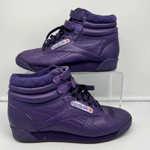 Vintage Reebok Shoes Womens 6 FreeStyle Hi Top Strap Sneakers Purple | eBay
