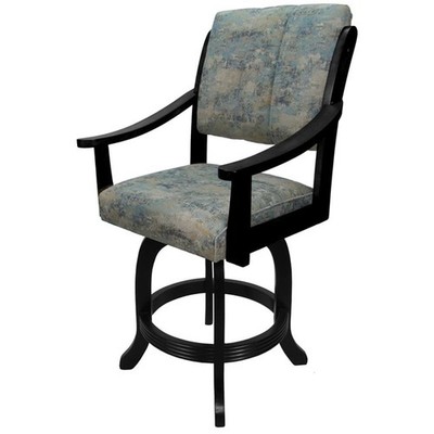 Casa Melina 30" Solid Wood Bar Stool - Poet Sky (Blue) on Black | eBay