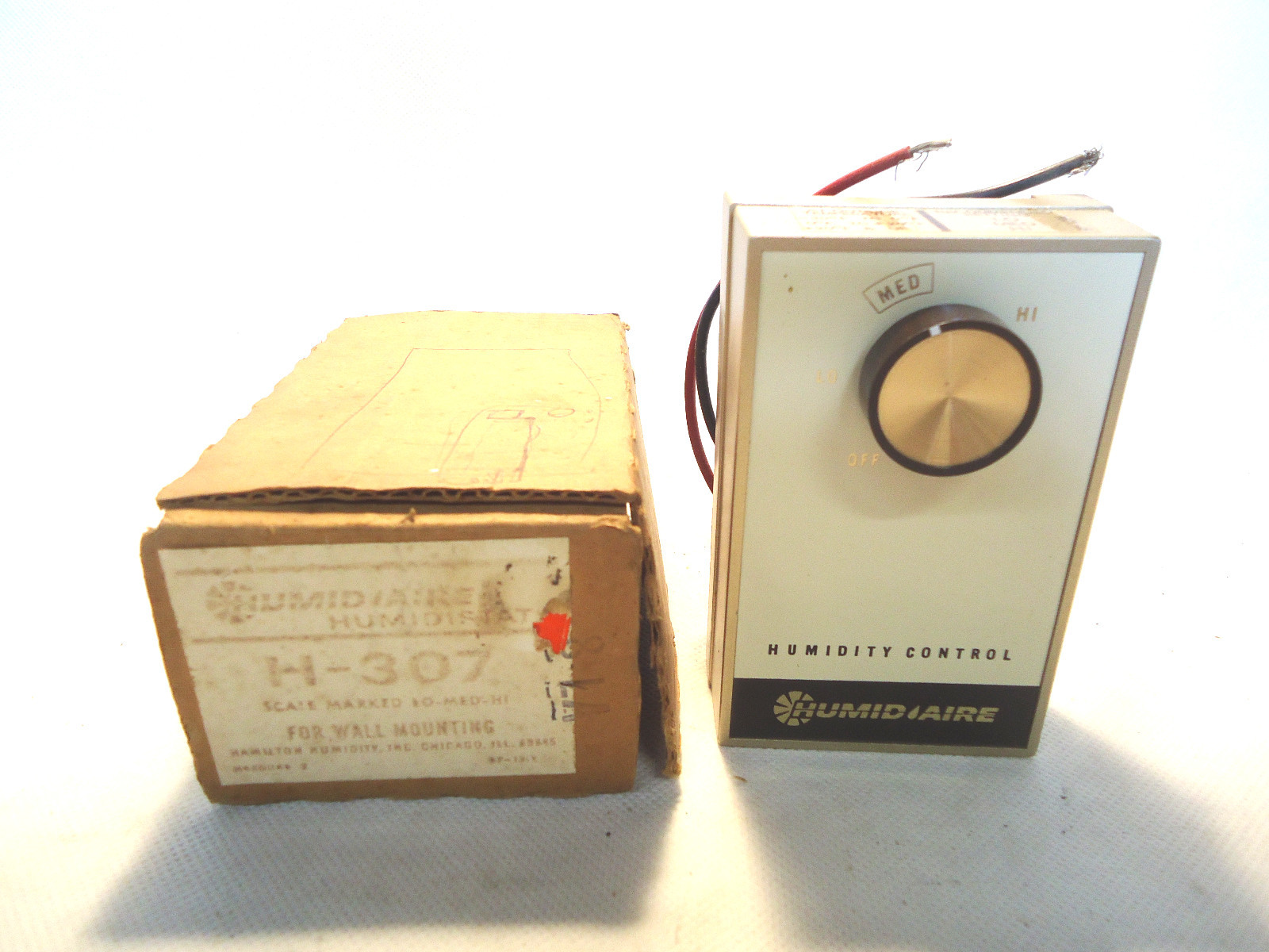 NEW IN BOX HUMID AIRE HUMIDISTAT MODEL H-307 WALL MOUNTING OLD STOCK | eBay