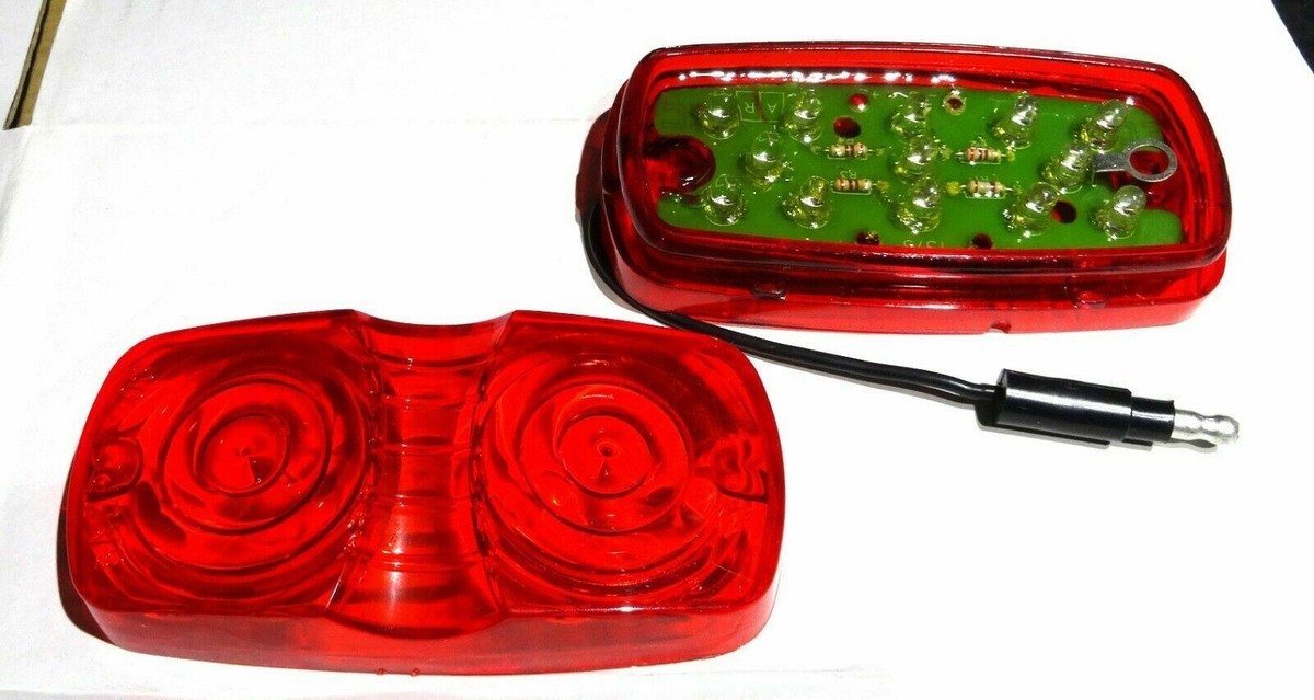 Truck Side Marker Light Red Bubble Amazon.com: Partsam 10x Double