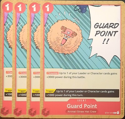 One Piece TCG - 4er Playset - ST01-014 Guard Point C/EN/NM | eBay.de