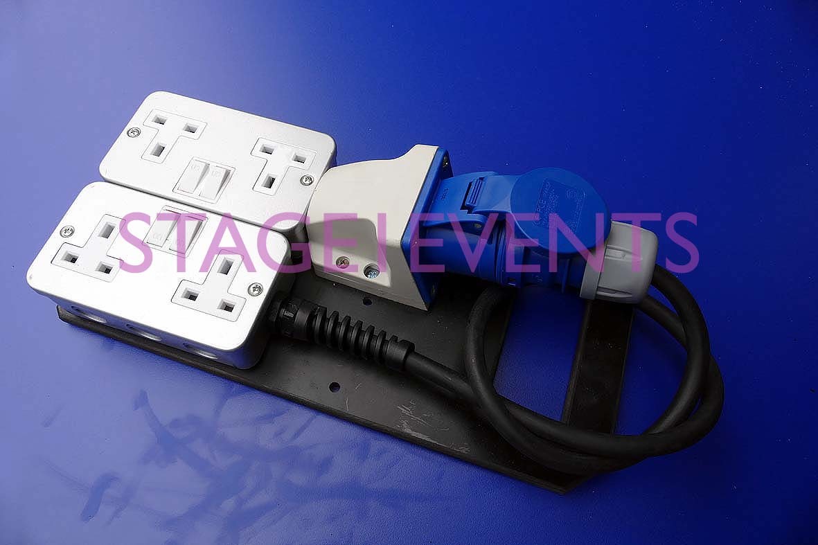 Stage Power Distro 16A Ceeform Cable In/16A Chassis LoopOut x4 13A ...