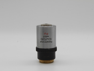 Zeiss Microscope Objective Planachromat 63x 0.80 POL M19 thread #Ob44 ...