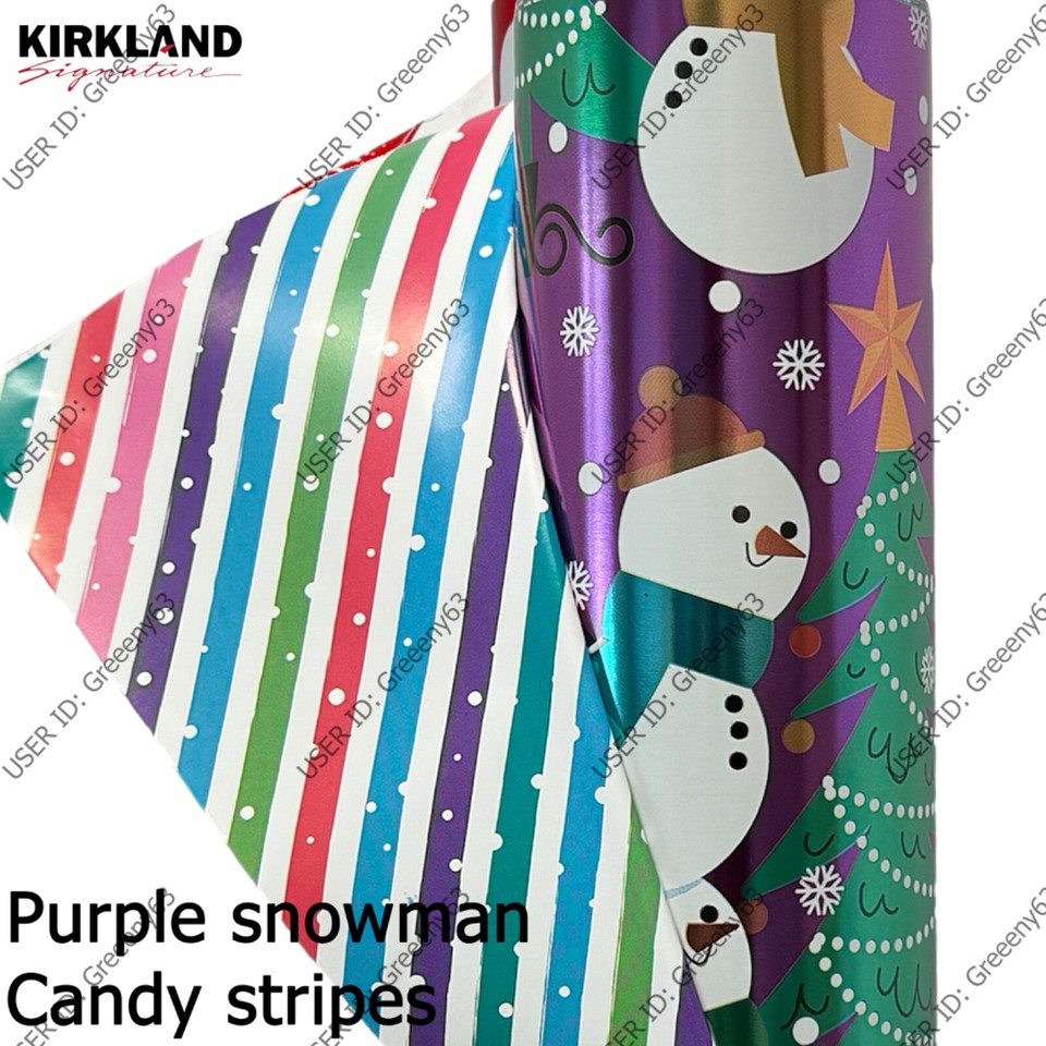 Kirkland Premium Reversible Double Sided Foil Christmas Gift Wrapping ...