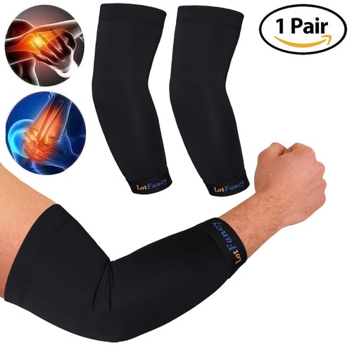 Copper Elbow Brace Compression Support Sleeve Arthritis Tendon Joint ...