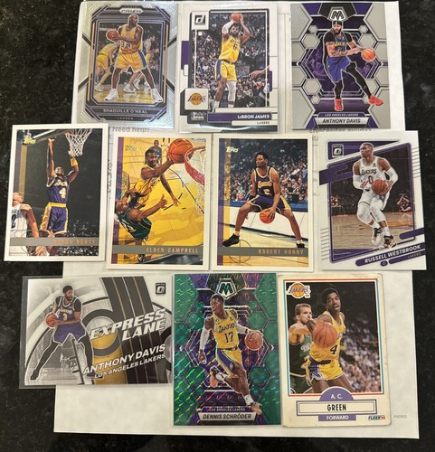 LA LAKERS Team Lot 10 cards 1990s-NOW w/ SHAQ LEBRON AD + MORE | eBay