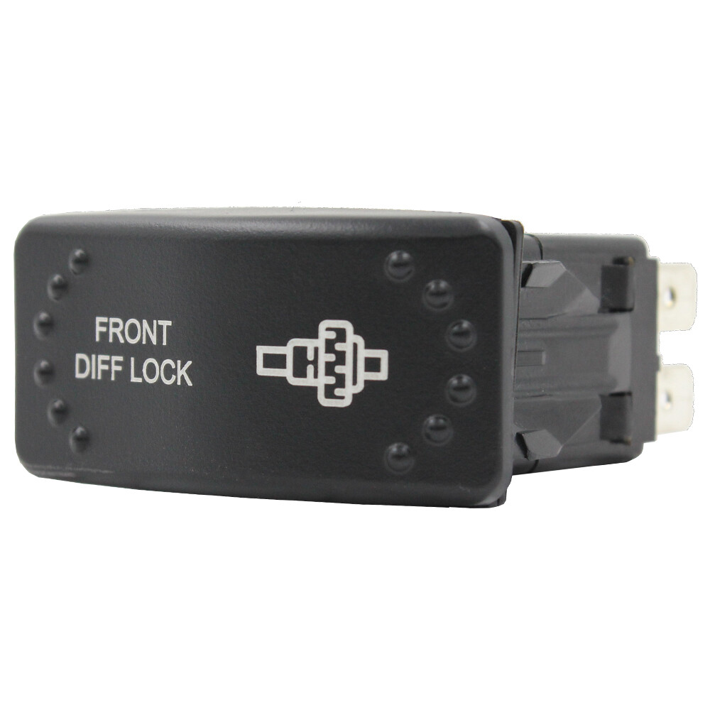 Front Diff Lock LASER ETCHED Horizontal Rocker Switch No LED 12v 24v On ...