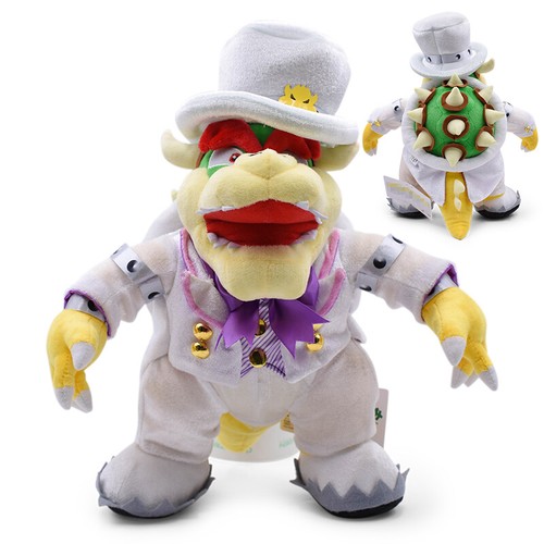 14" Super Mario Bros Wedding Bowser Plush Stuffed Collection Doll Toys ...