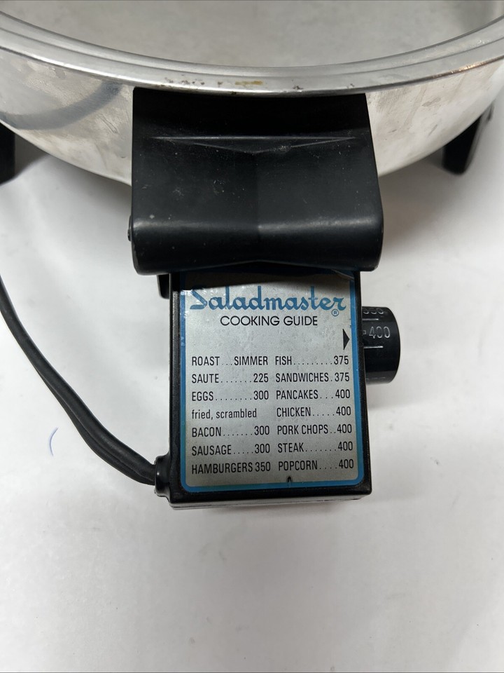 Saladmaster 11" Electric Skillet Oil Core w/ Vapo Lid & Power Cord #7817 Used | eBay