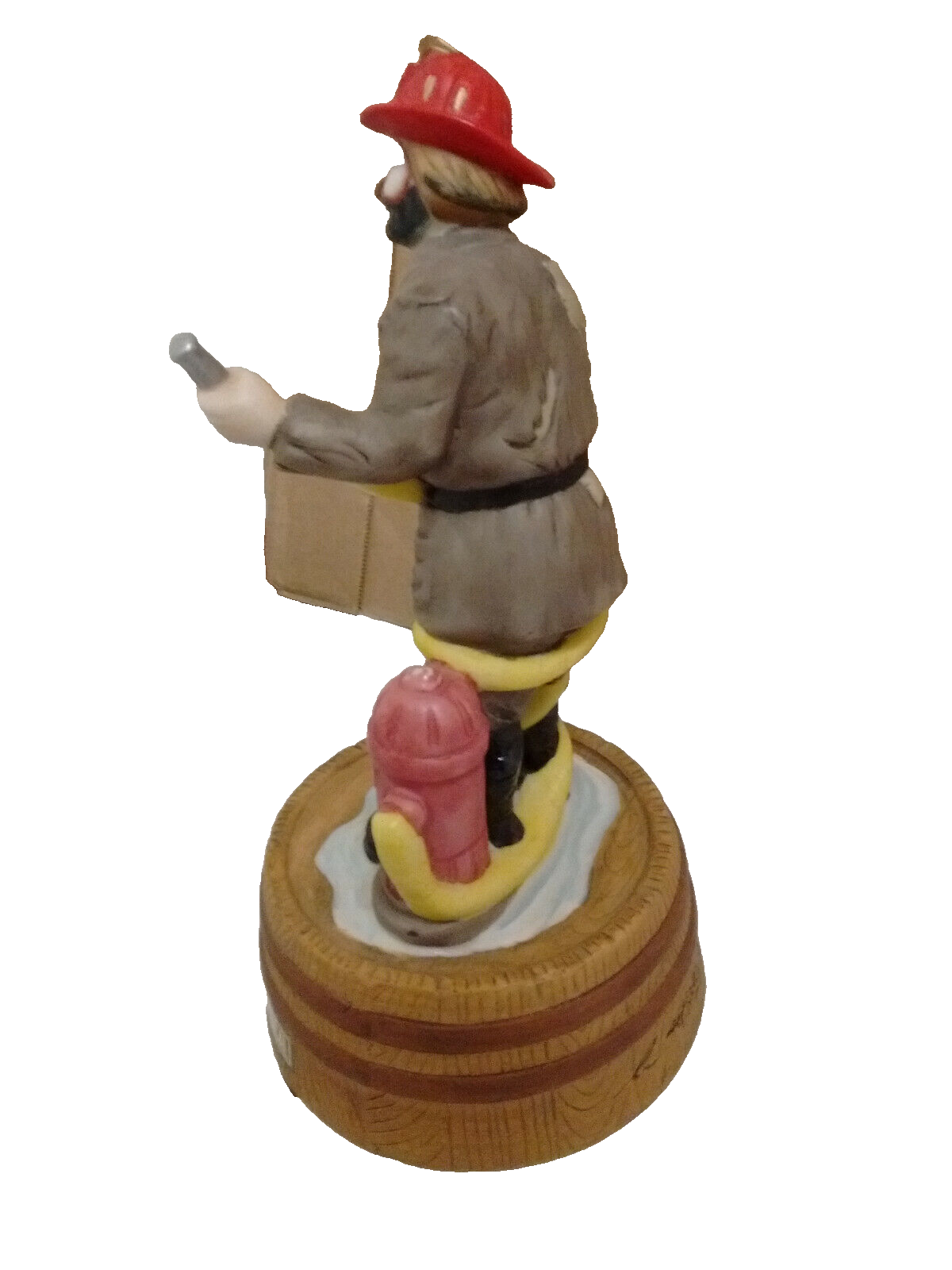 Emmett Kelly Jr. flambro fireman windup music box with certificate of ...