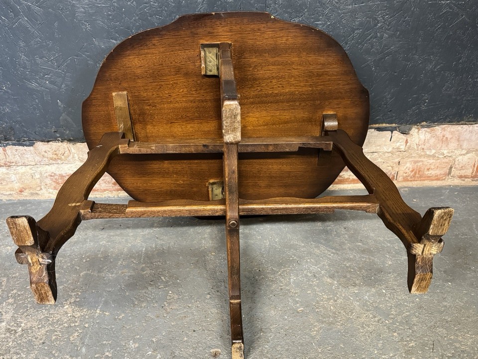 Antique Oak Gateleg Folding Table, Wooden Side Dropleaf Table | eBay UK