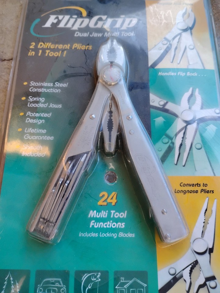 Flip Grip Multi Pliers Multi Tool w/ sheath FlipGrip MultiTool New | eBay