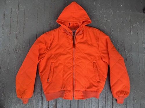 Vintage Dickies Jacket Mens Large Made USA Orange Quilted Hunting ...