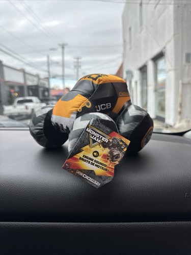 2025 SPIN MASTER MONSTER JAM JCB DIGATRON PLUSH TRUCK WITH ENGINE ...