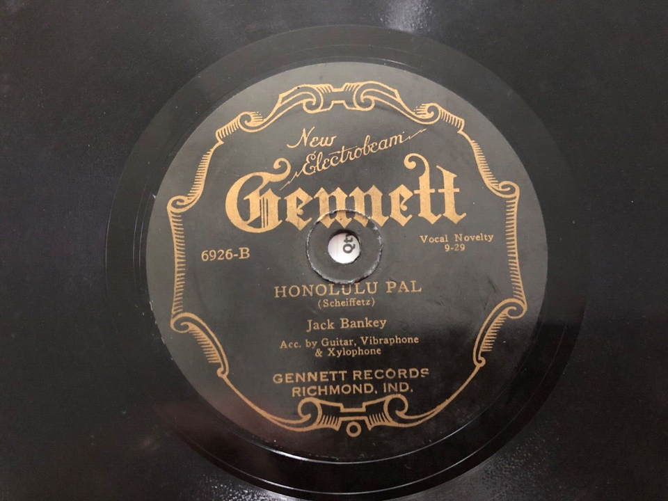 Vintage GENNETT Record 78 rpm #6926 LONG NIGHTS A WAIKIKI / HONOLULU ...