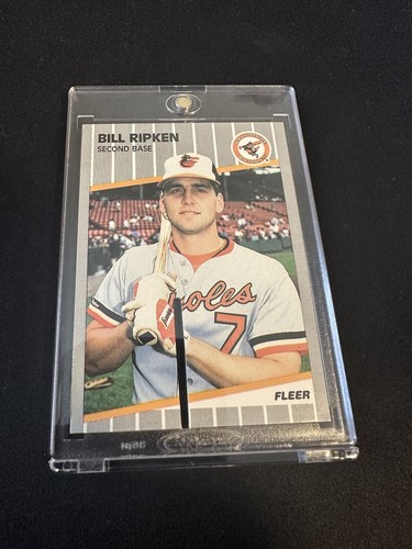 1989 Fleer Bill Billy Ripken "F Face" FF Error Factory Black Box Saw ...