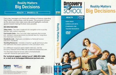 DISCOVERY CHANNEL SCHOOL Reality Matters BIG DECISIONS DVD grades 6-12 ...