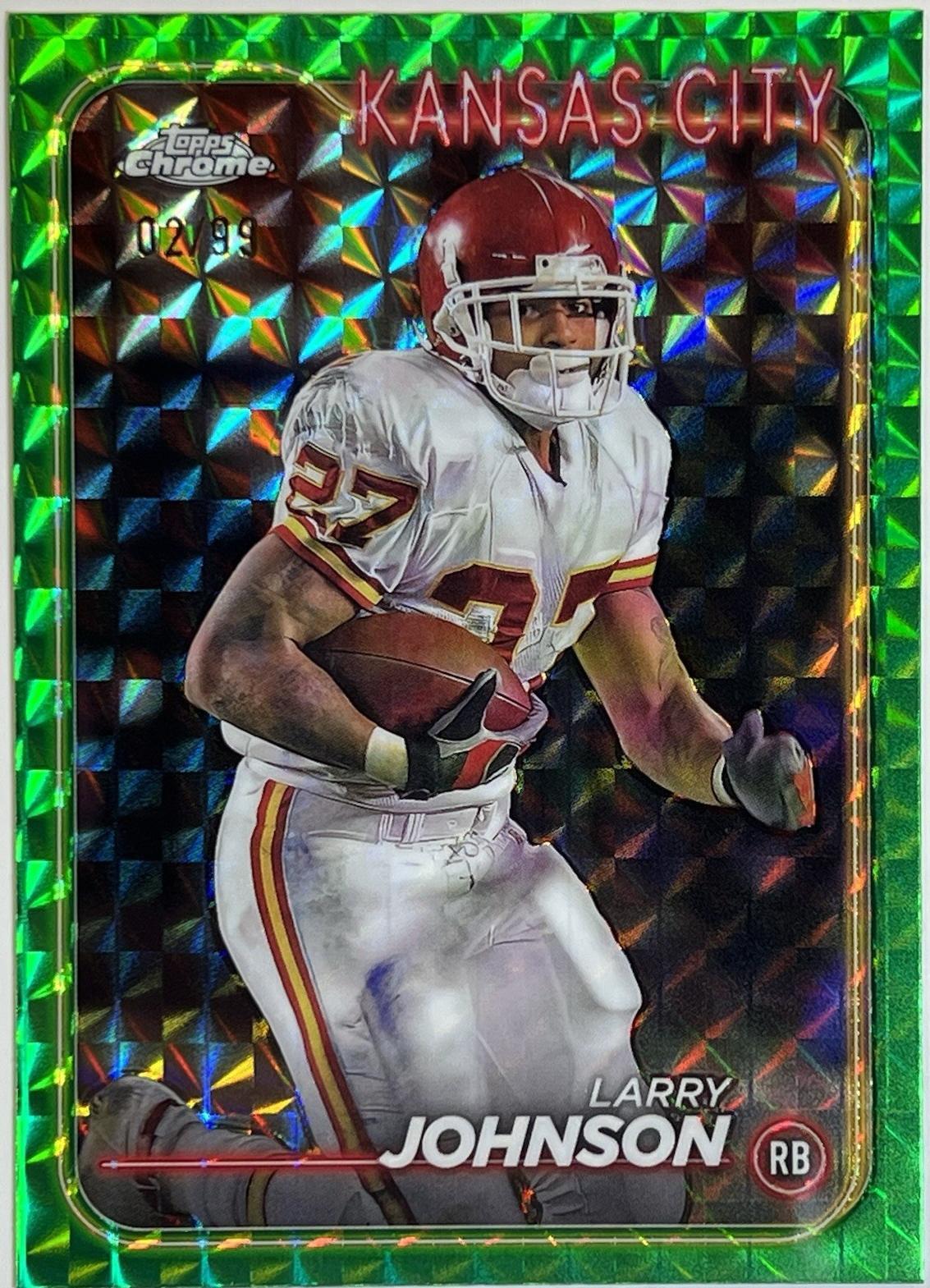 2024 Topps Chrome - Larry Johnson #99 Green Geometric Refractor /99 for ...