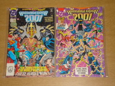 ARMAGEDDON 2001 #1-2 DC COMICS 1991 SET SUPERMAN BATMAN FLASH GREEN ...