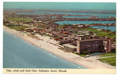 1965 Postcard: Aerial View of Tides Hotel & Bath Club – Redington Beach ...