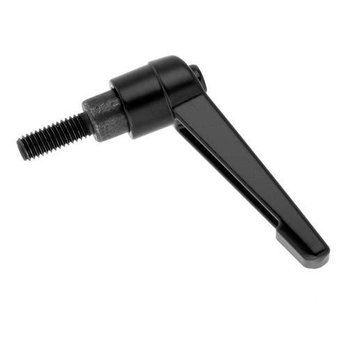 M6 16mm Black Metal Male Threaded Clamping Lever Adjustable Fixing ...