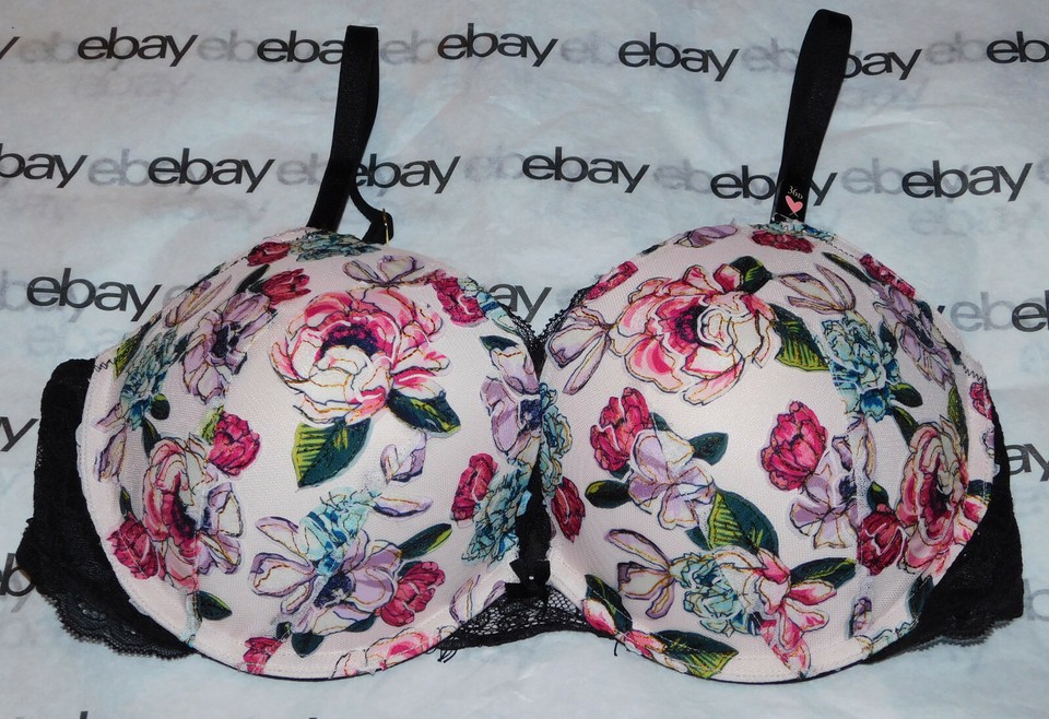 NEW Victoria's Secret Very Sexy Push-Up Bra Floral 36D & Brazilian Set ...