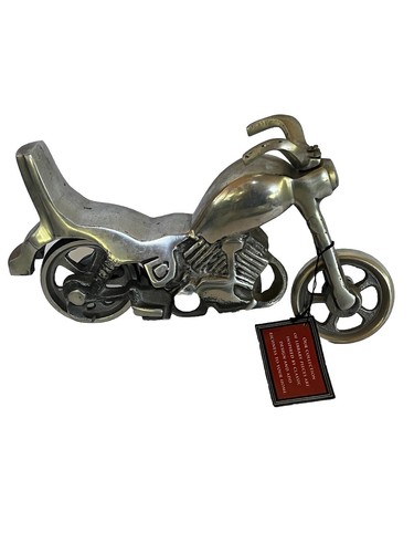 Cast Aluminum Motorcycle 10” Shelf Decoration New With Tags Library ...