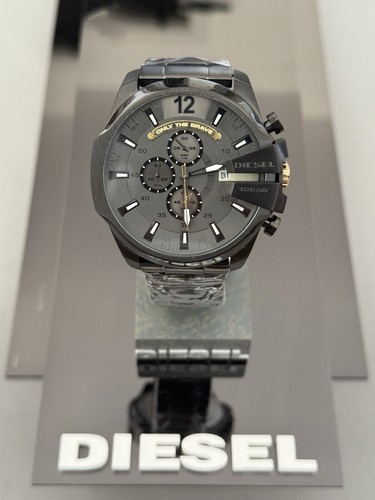 New Diesel DZ4479 Mega Chief Analog Chronograph Stainless Steel Men's ...