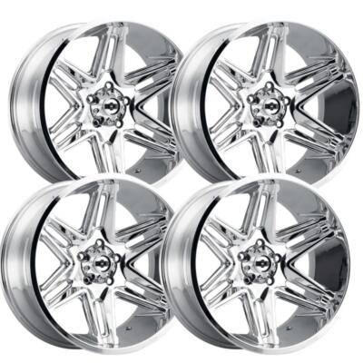 (Set-4) Vision 363 Razor 22x12 8x180 -51mm Chrome Wheels Rims 22 Inch ...