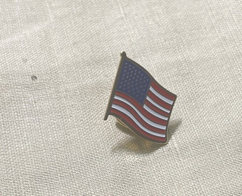5 AMERICAN FLAG LAPEL PIN *MADE IN USA* Hat Tie Tack Badge Pinback Vest ...